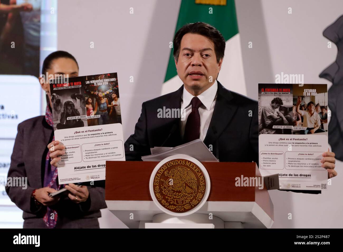 Mexico City, Mexico. 07th Jan, 2025. Mario Delgado Carrillo, Secretary ...