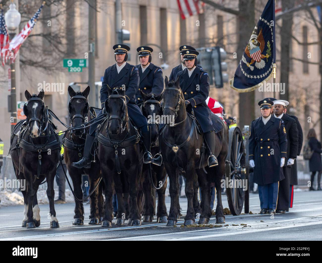 Washington, District Of Columbia, USA. 7th Jan, 2025. A horse-drawn ...