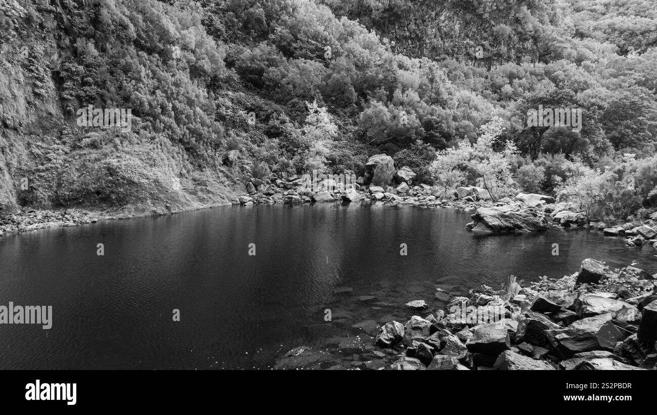 Creating a pond Black and White Stock Photos & Images - Alamy