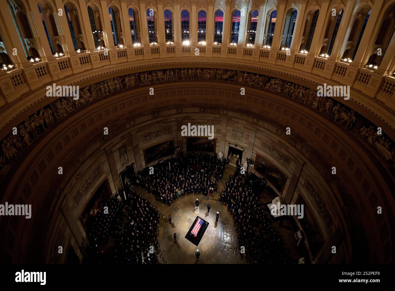 The flag-draped casket of former President Jimmy Carter lies in state ...