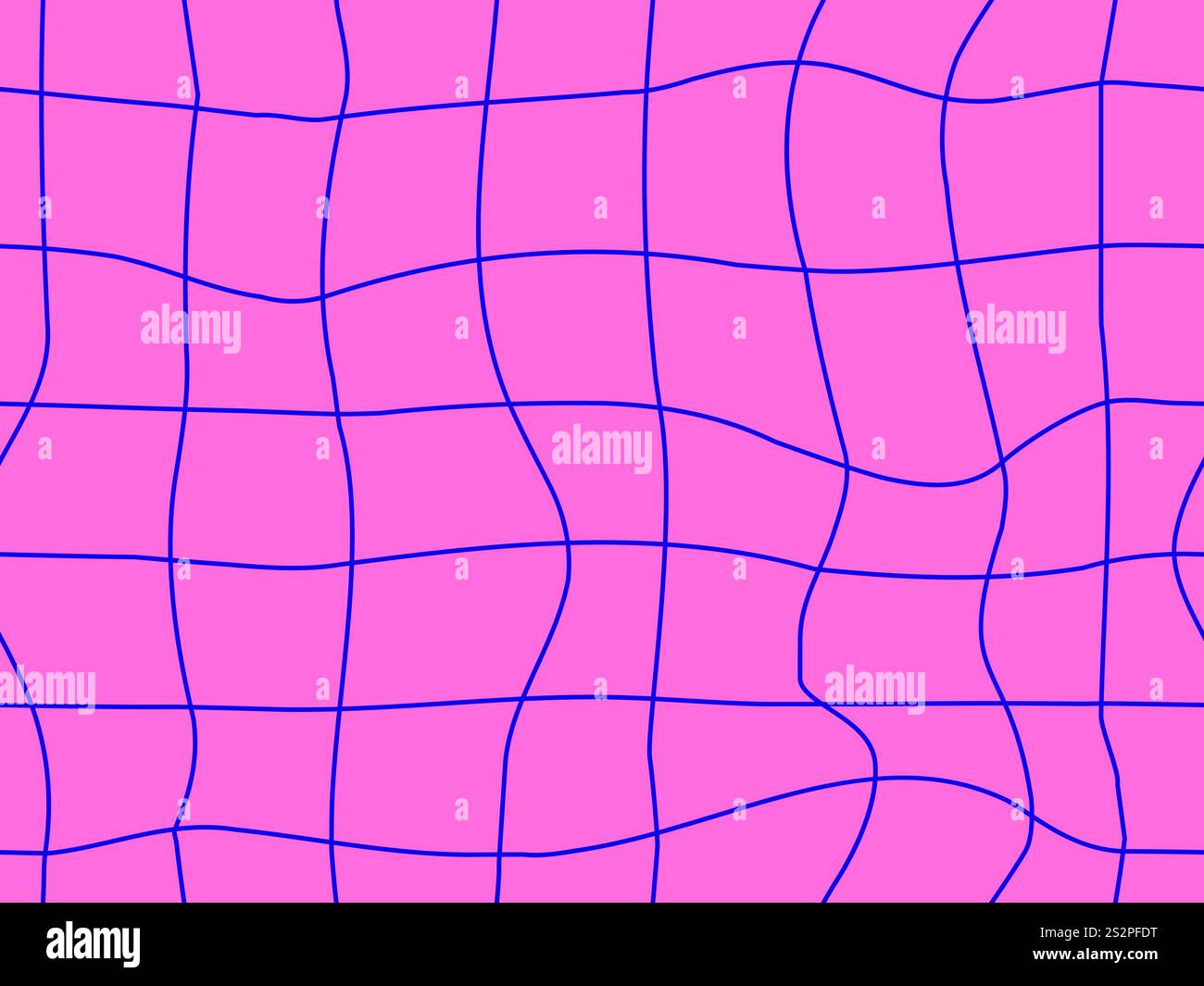 Wavy grid seamless pattern. Curved grid, crossed lines. Psychedelic ...