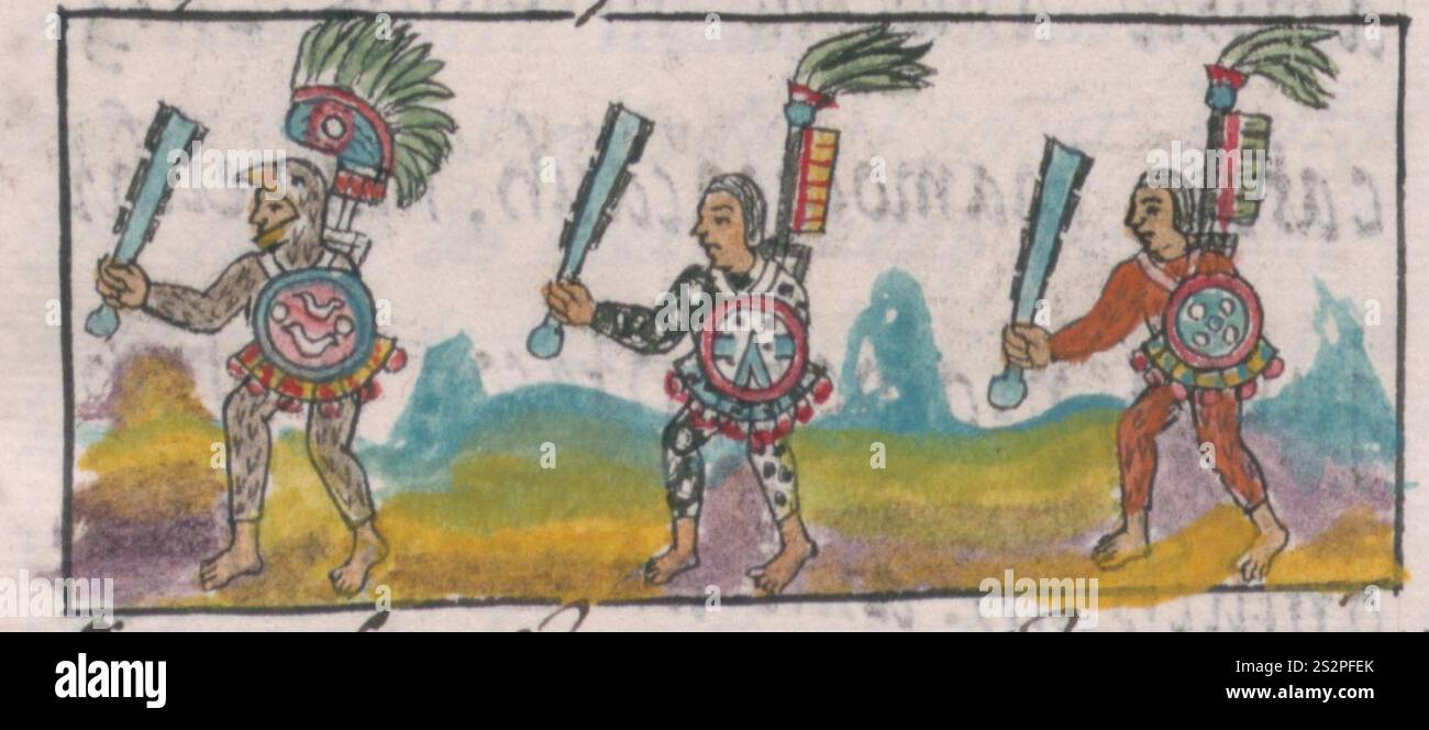 Florentine Codex IX Aztec Warriors Stock Photo - Alamy