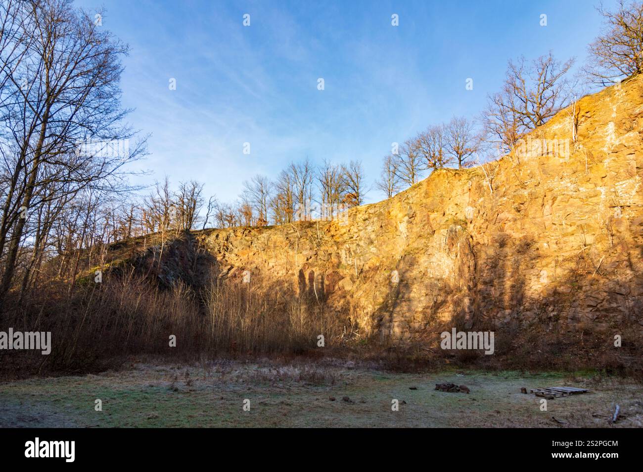 Dresden: former quarry in valley Zschonergrund in , Sachsen, Saxony ...