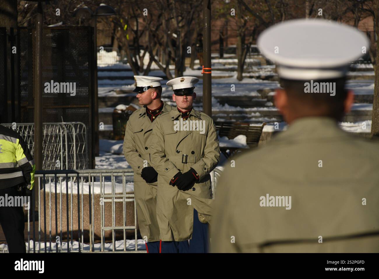 Washington, Dc, USA. 07th Jan, 2025. USMC Honor Guard making fine ...