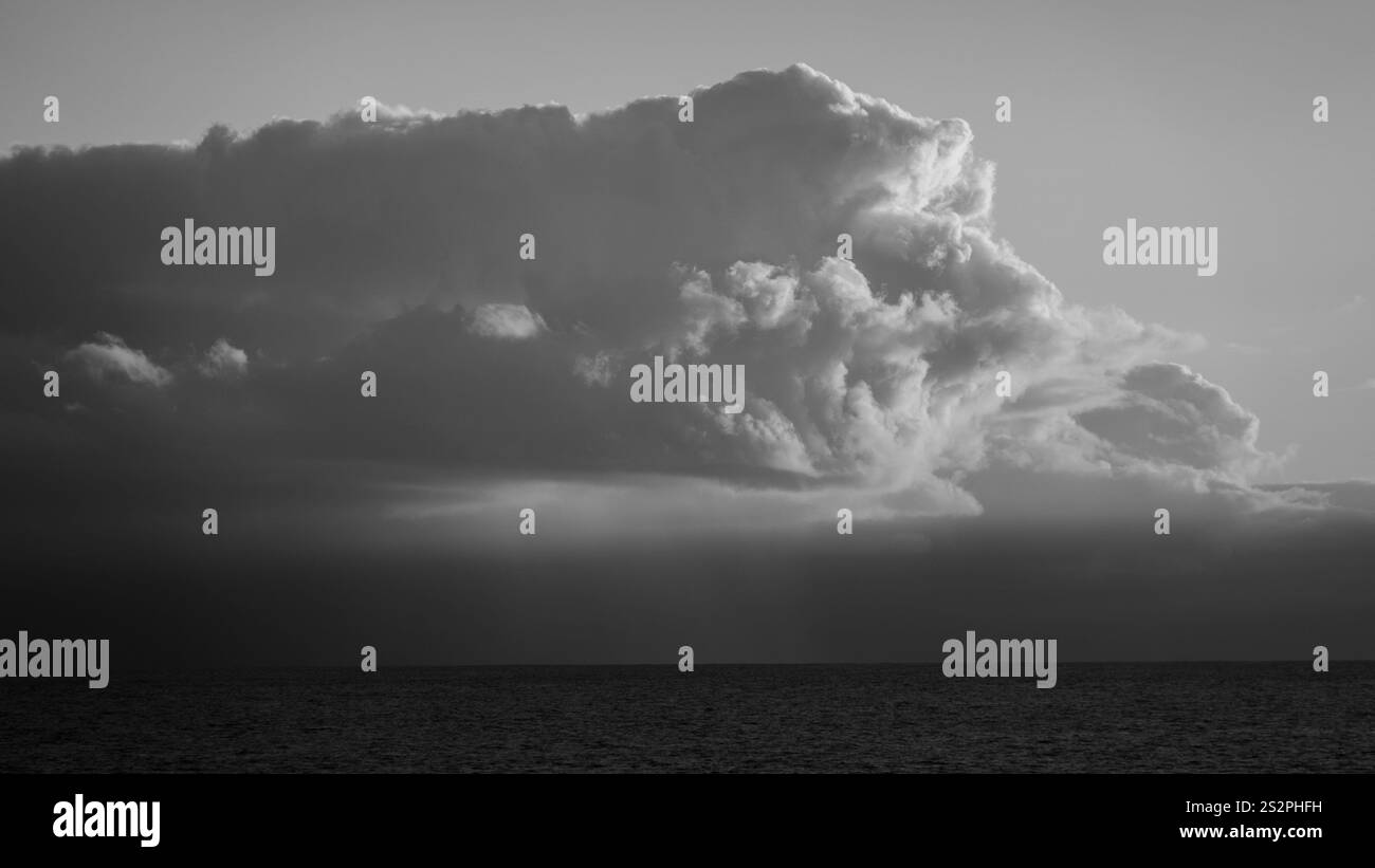 Atmosphere calm sky cloud Black and White Stock Photos & Images - Alamy