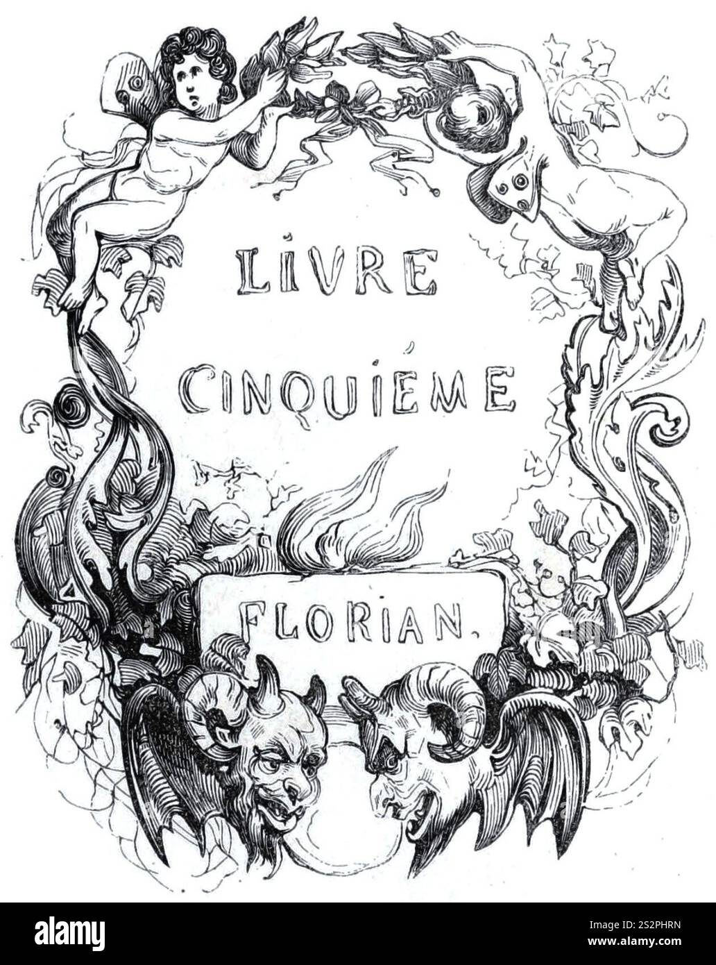 Florian - Fables, illustrations Adam, 1838 p421 Stock Photo - Alamy