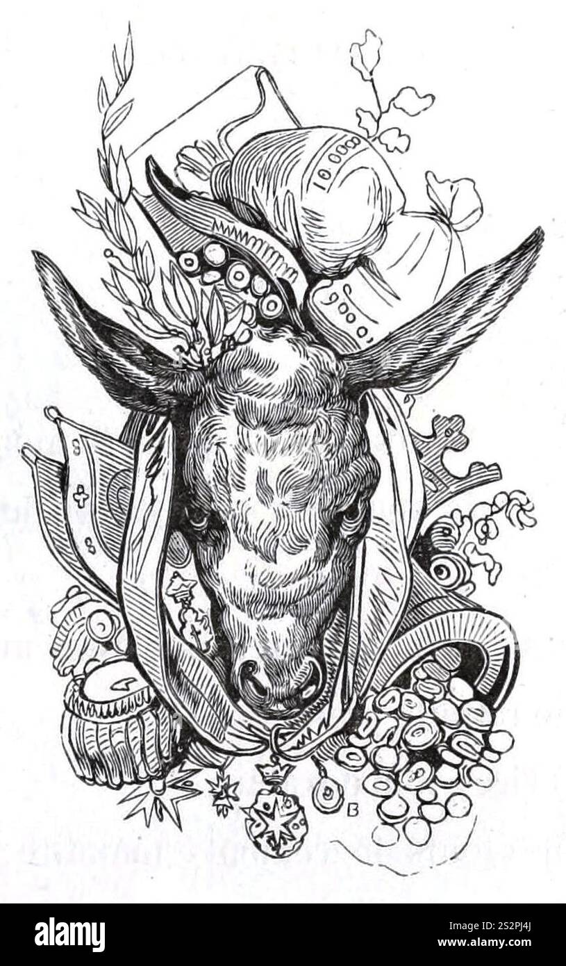 Florian - Fables, illustrations Adam, 1838 p479 Stock Photo - Alamy