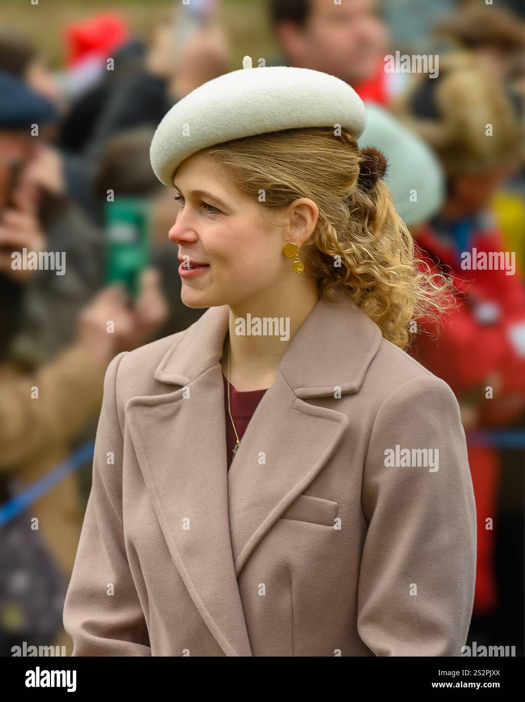 Sandringham UK 25 Dec 2024 Lady Louise Windsor arrives at St Mary ...
