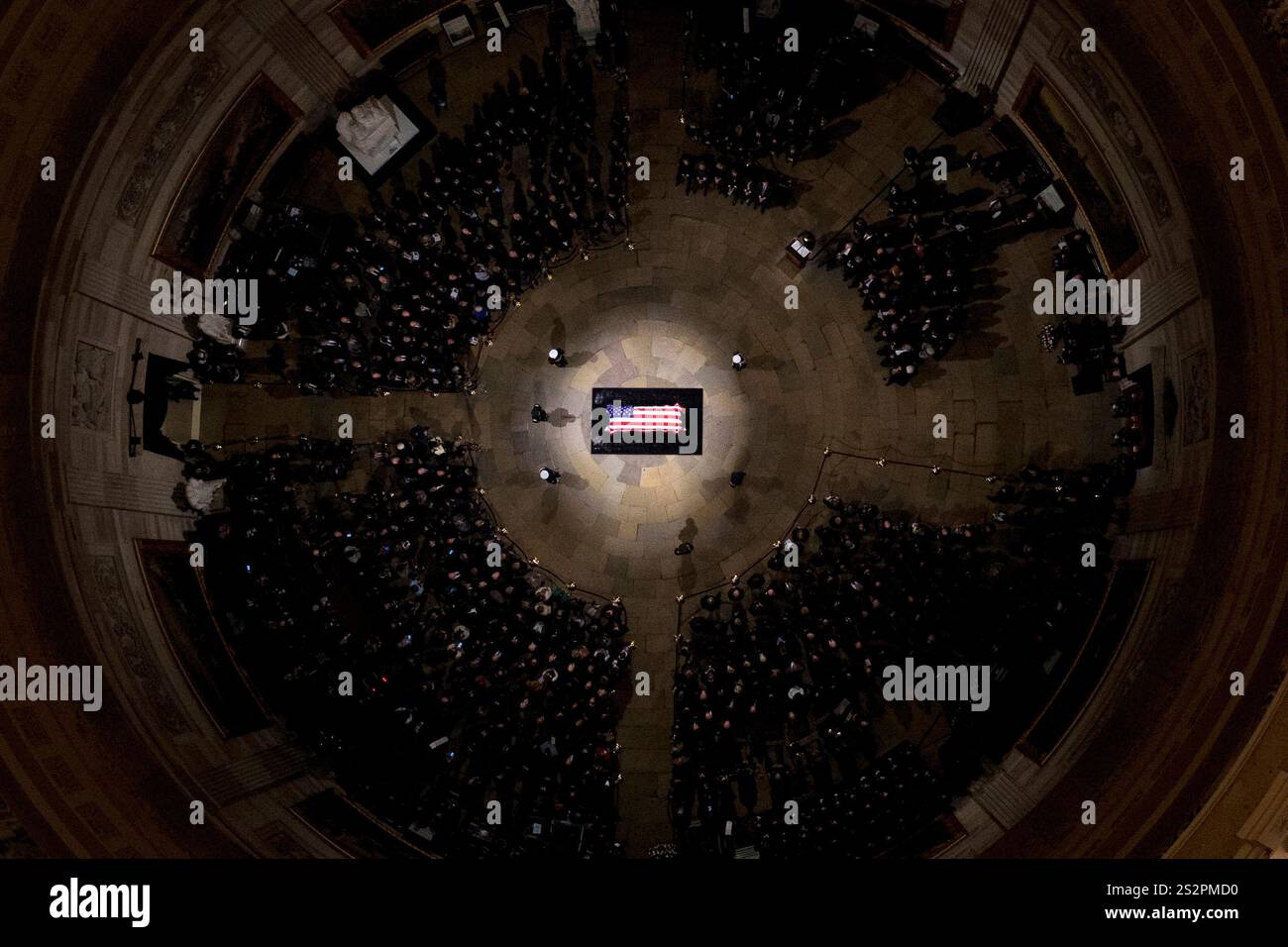 The flag-draped casket of former President Jimmy Carter lies in state ...