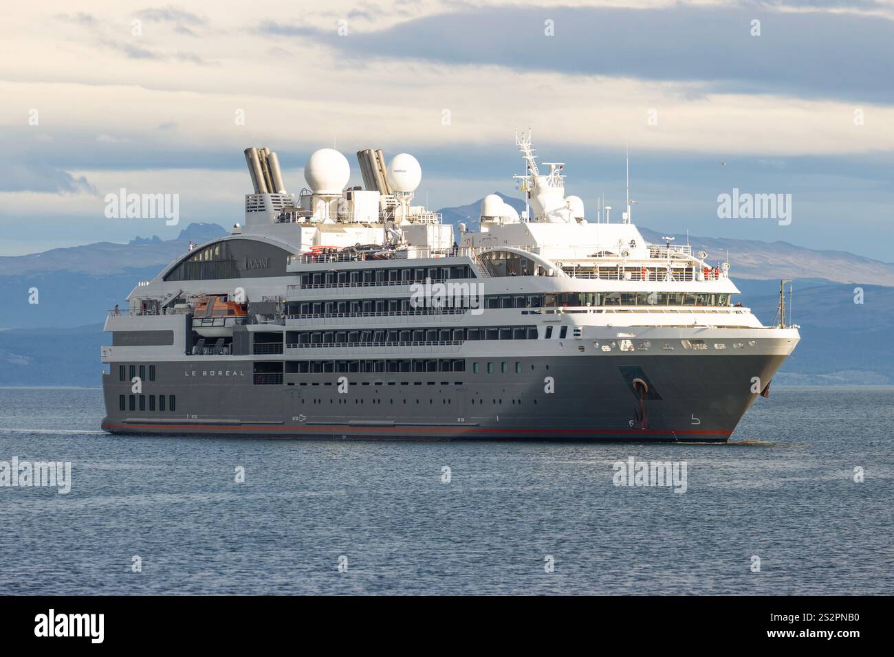 The antarctic cruise ship Le Boreal, owned by Compagnie du Ponant ...