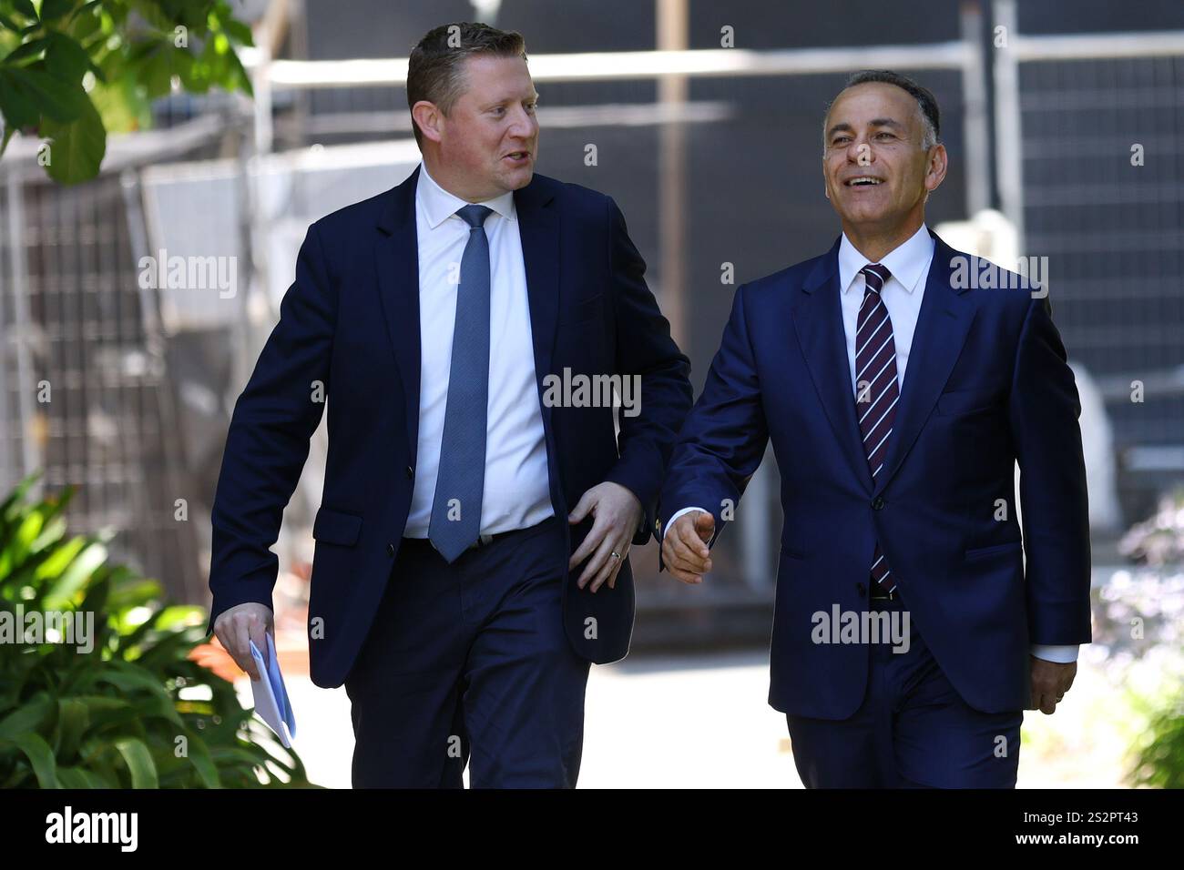 Melbourne, Australia. 13th Dec, 2024. Shadow Treasurer Brad Rowswell (L ...