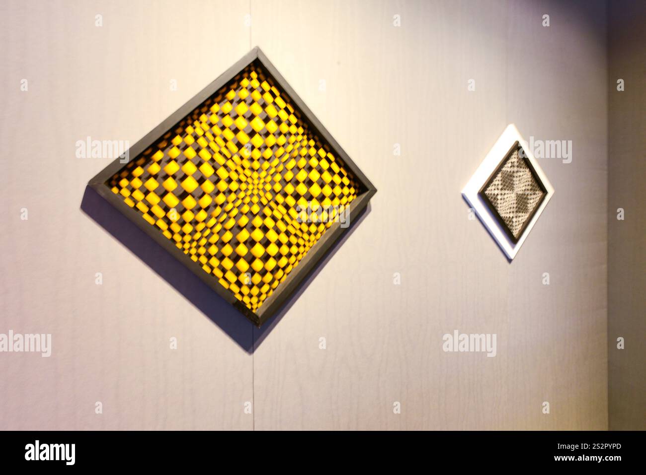 Venice, Italy - July 3, 2022: Contemporary paintings exhibited at the ...