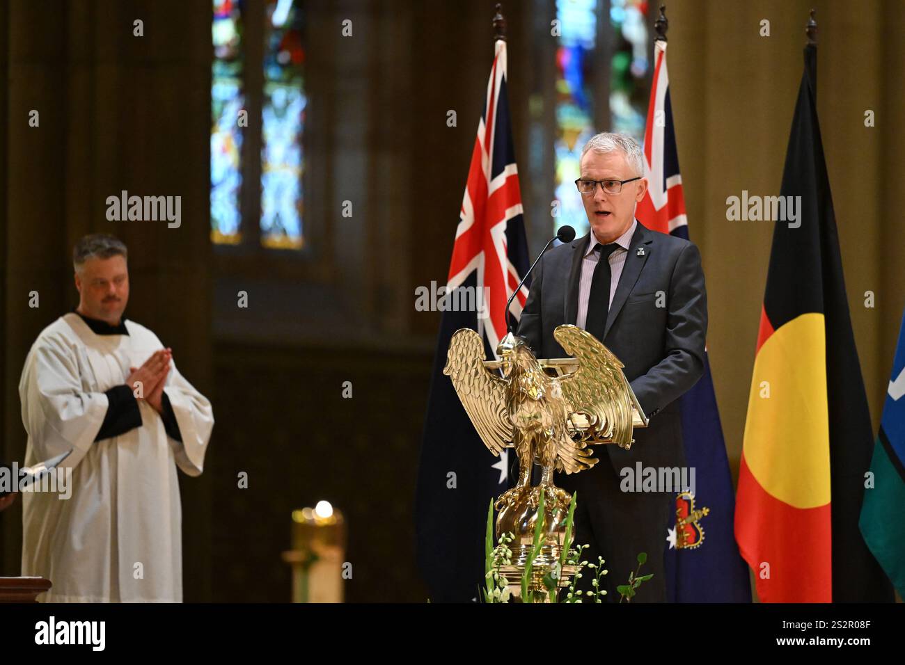 Melbourne, Australia. 18th Dec, 2024. Gavin Fraser speaks during a ...