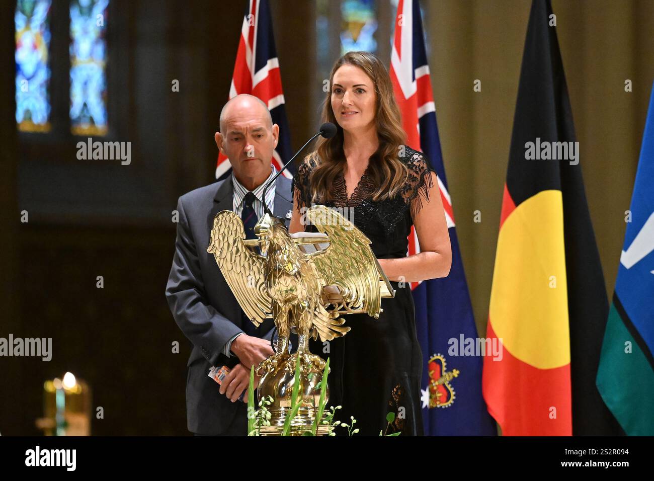 Melbourne, Australia. 18th Dec, 2024. Melissa Fraser (right) speaks ...