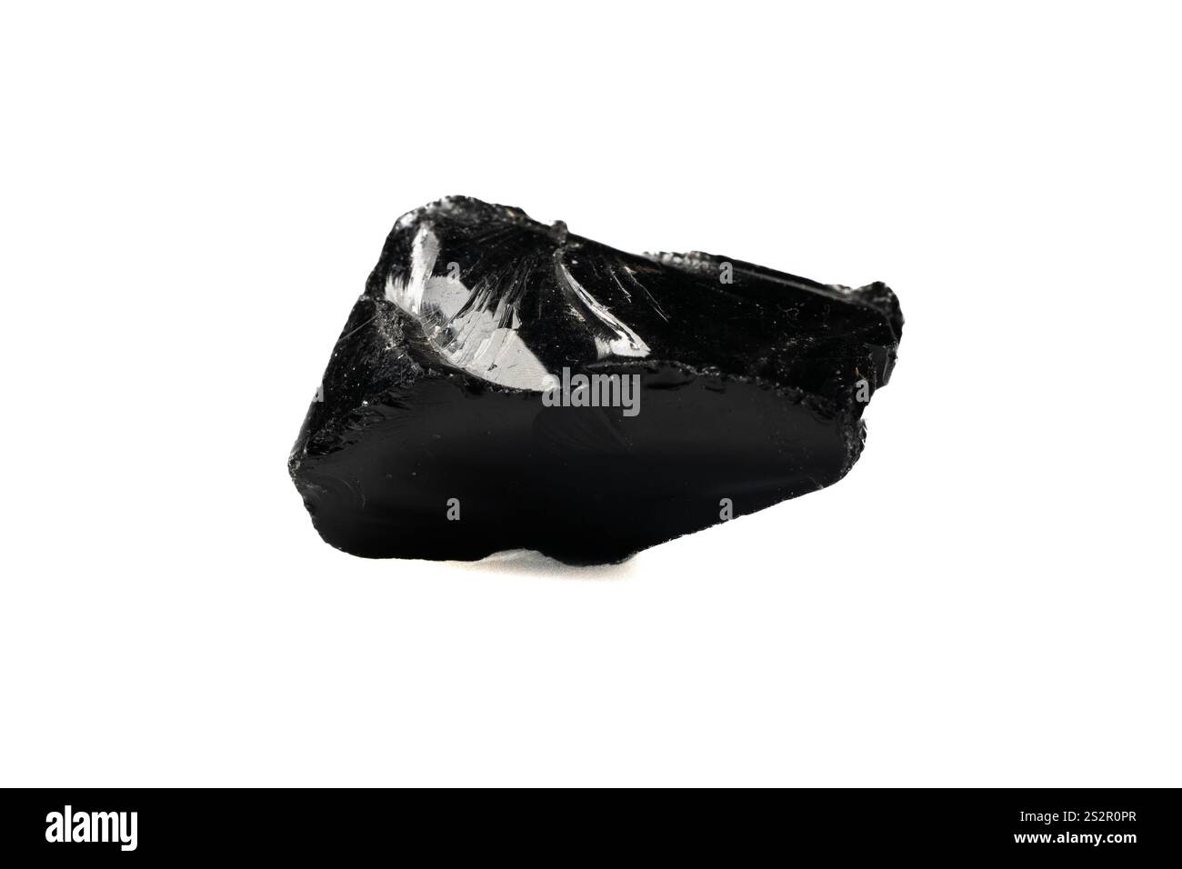 Natural Obsidian Gemstone with Unique Texture and Luster Stock Photo ...