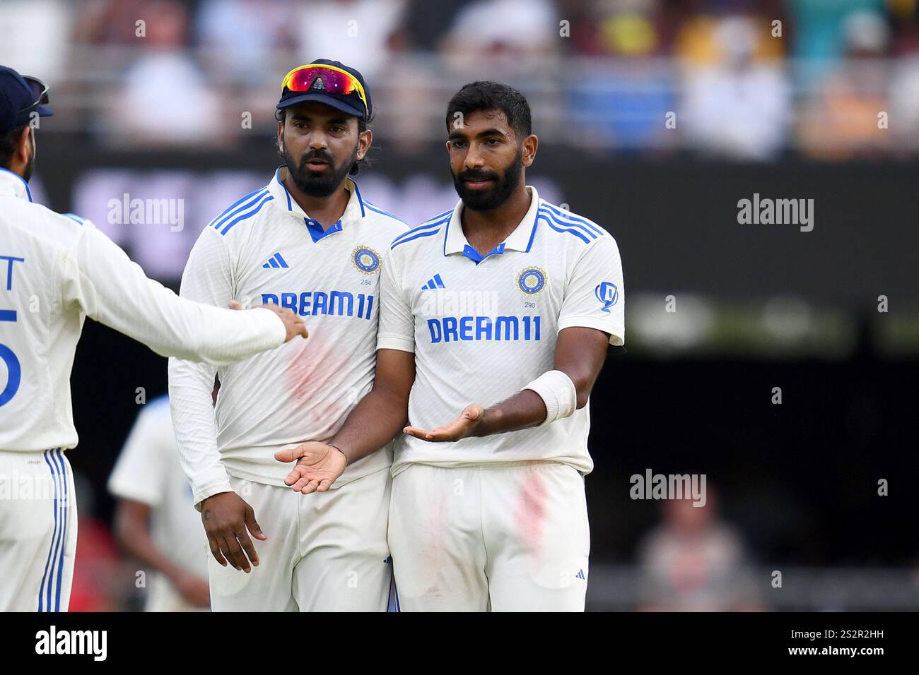 Jasprit Bumrah of India celebrates taking the wicket of Travis Head ...