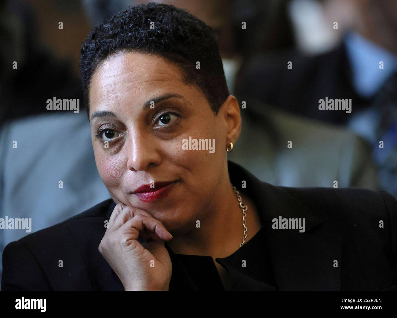 FILE - St. Louis Circuit Attorney Kim Gardner sits behind her attorneys ...
