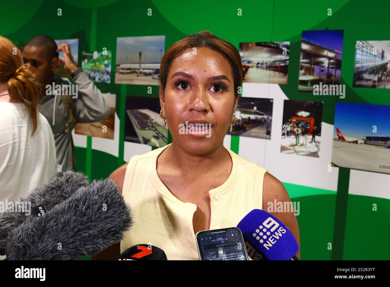 Brisbane, Australia. 19th Dec, 2024. Emeren Tiana speaks to media at ...