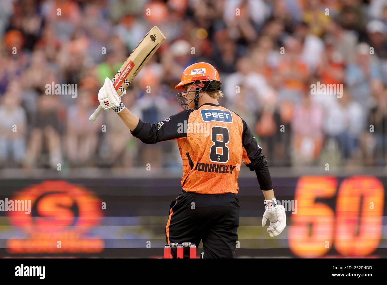 Perth, Australia. 15th Dec, 2024. Cooper Connolly of the Scorchers ...