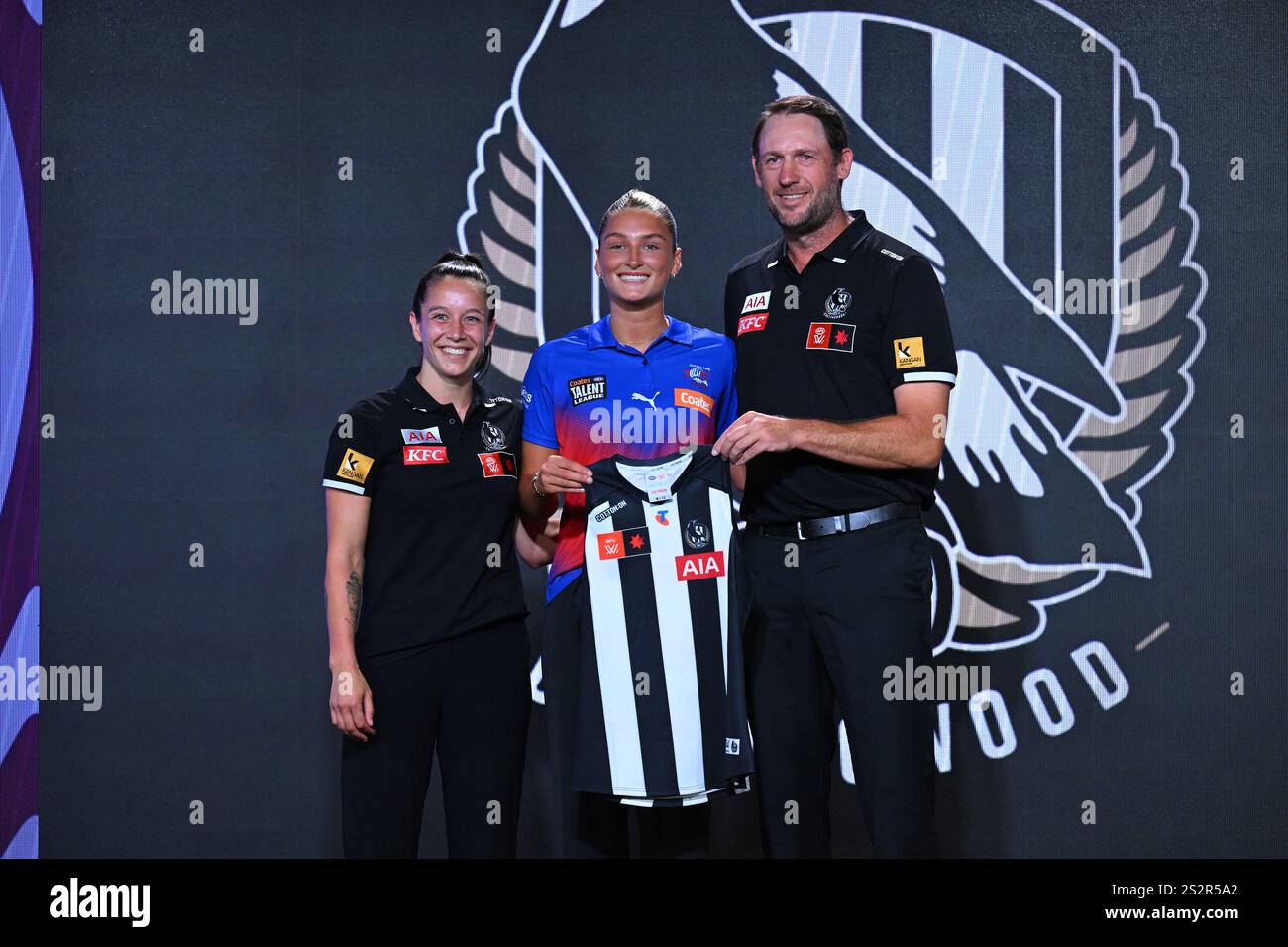 Melbourne, Australia. 16th Dec, 2024. Ash Centra is presented with a ...