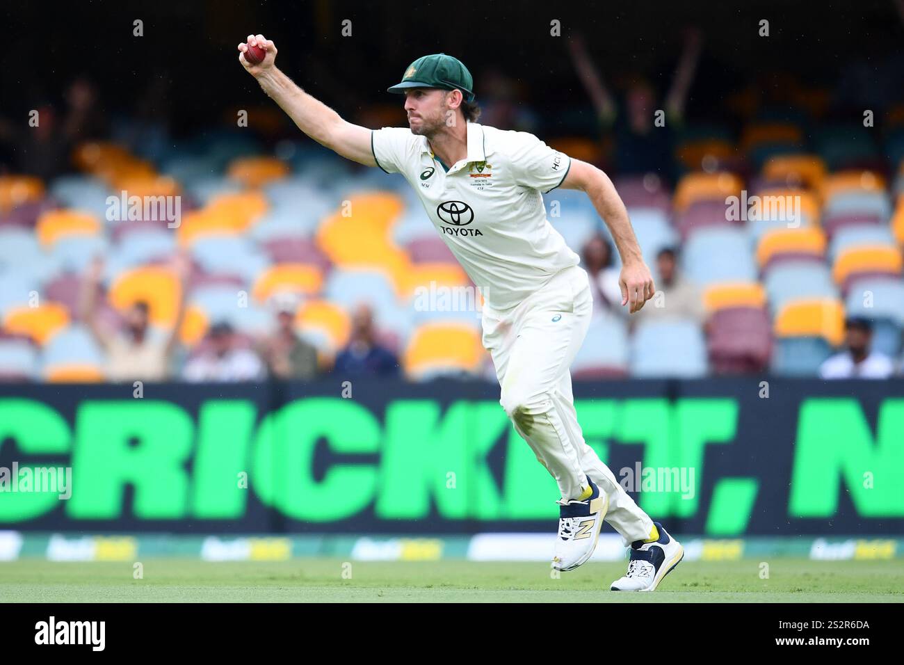 Brisbane, Australia. 17th Dec, 2024. Mitch Marsh of Australia takes a ...