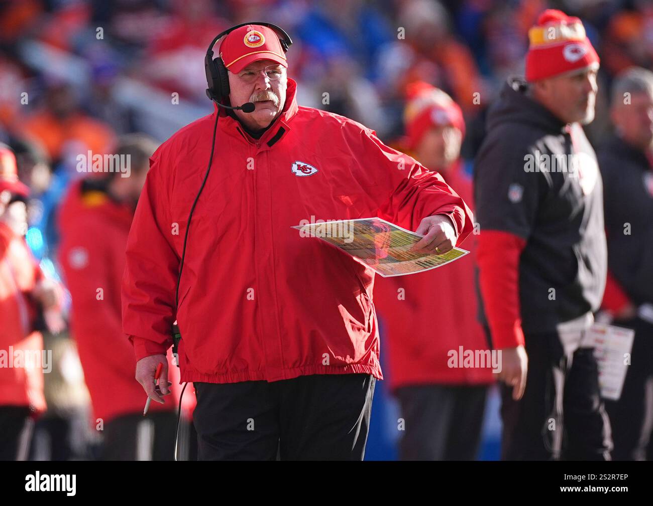 Kansas City Chiefs head coach Andy Reid () in the first half of an NFL ...