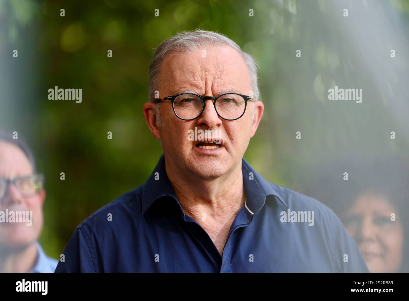 Prime Minister Anthony Albanese during a visit to the reopened Cyclone ...