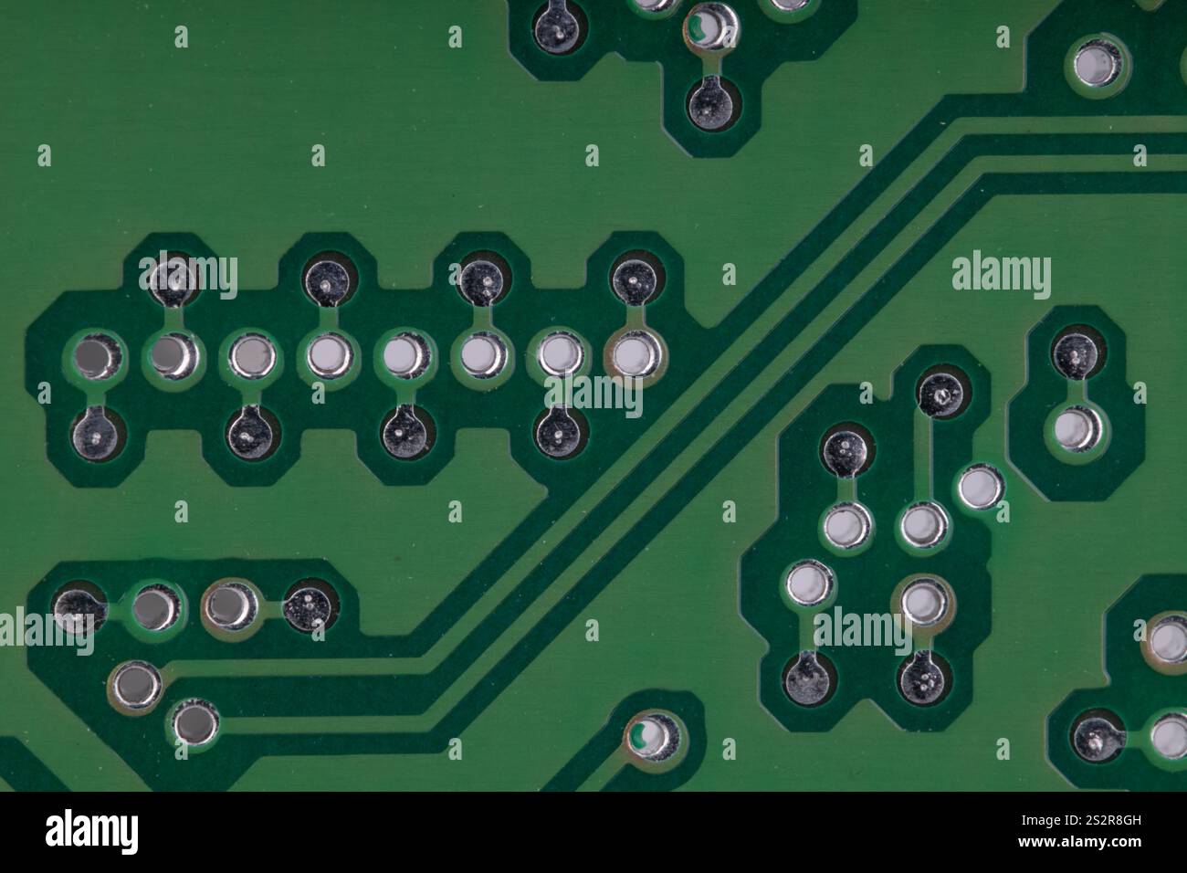 Close up of solder pads and traces on PCB Stock Photo - Alamy