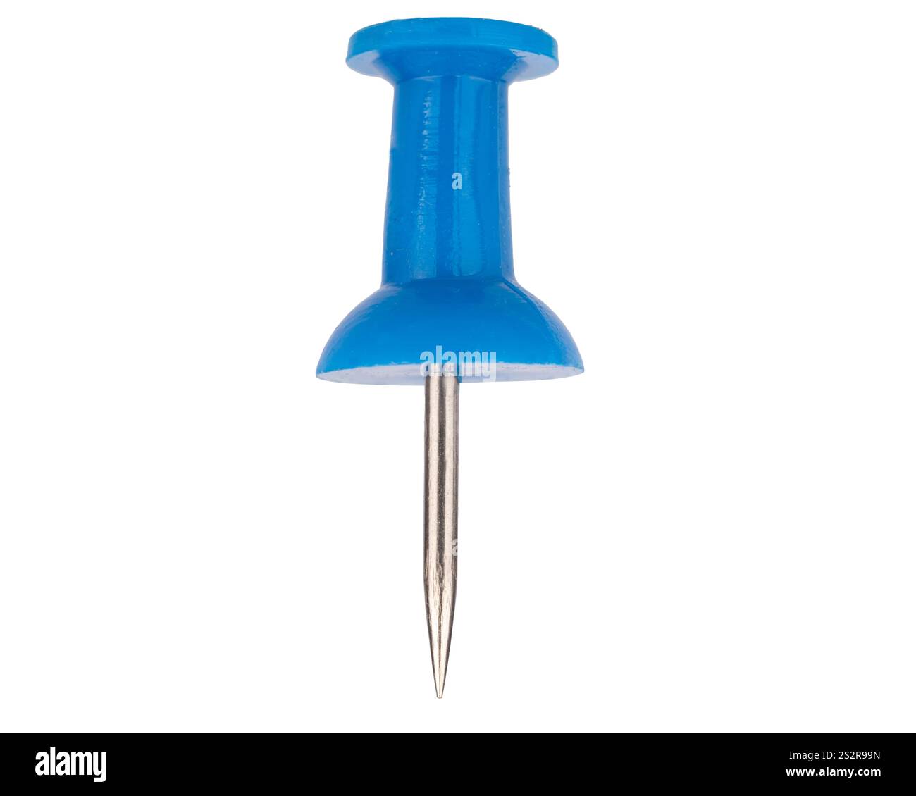 Blue pushpin isolated on white background Stock Photo - Alamy