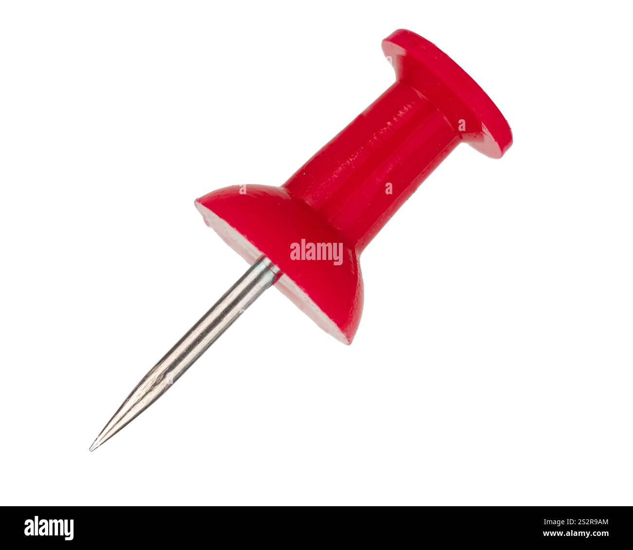 Red push pin isolated on white Stock Photo - Alamy