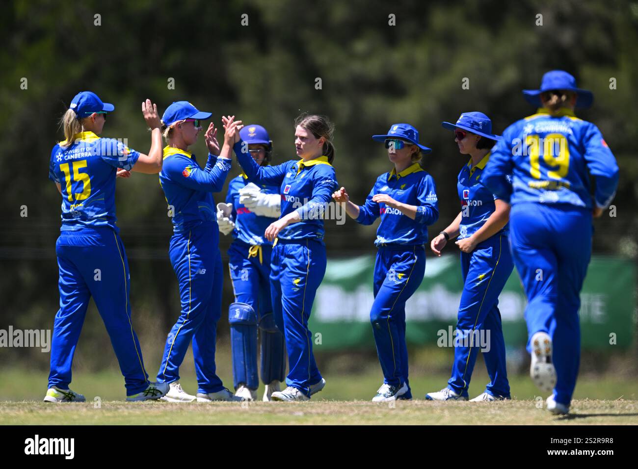 Canberra, Australia. 20th Dec, 2024. Grace Dignam of the ACT celebrates ...