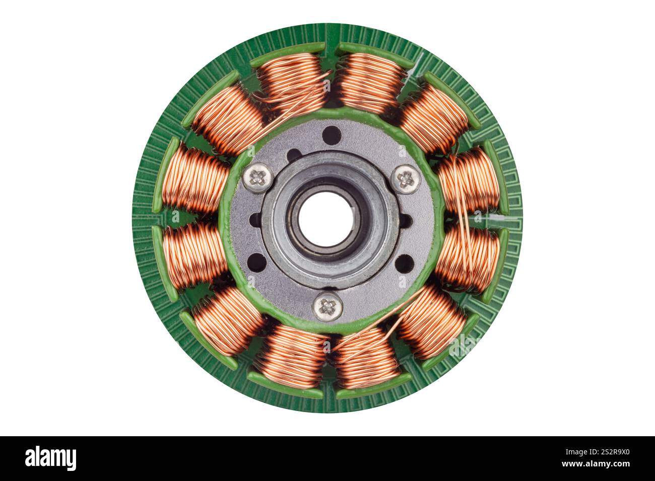 Top view of BLDC motor stator with copper windings Stock Photo - Alamy