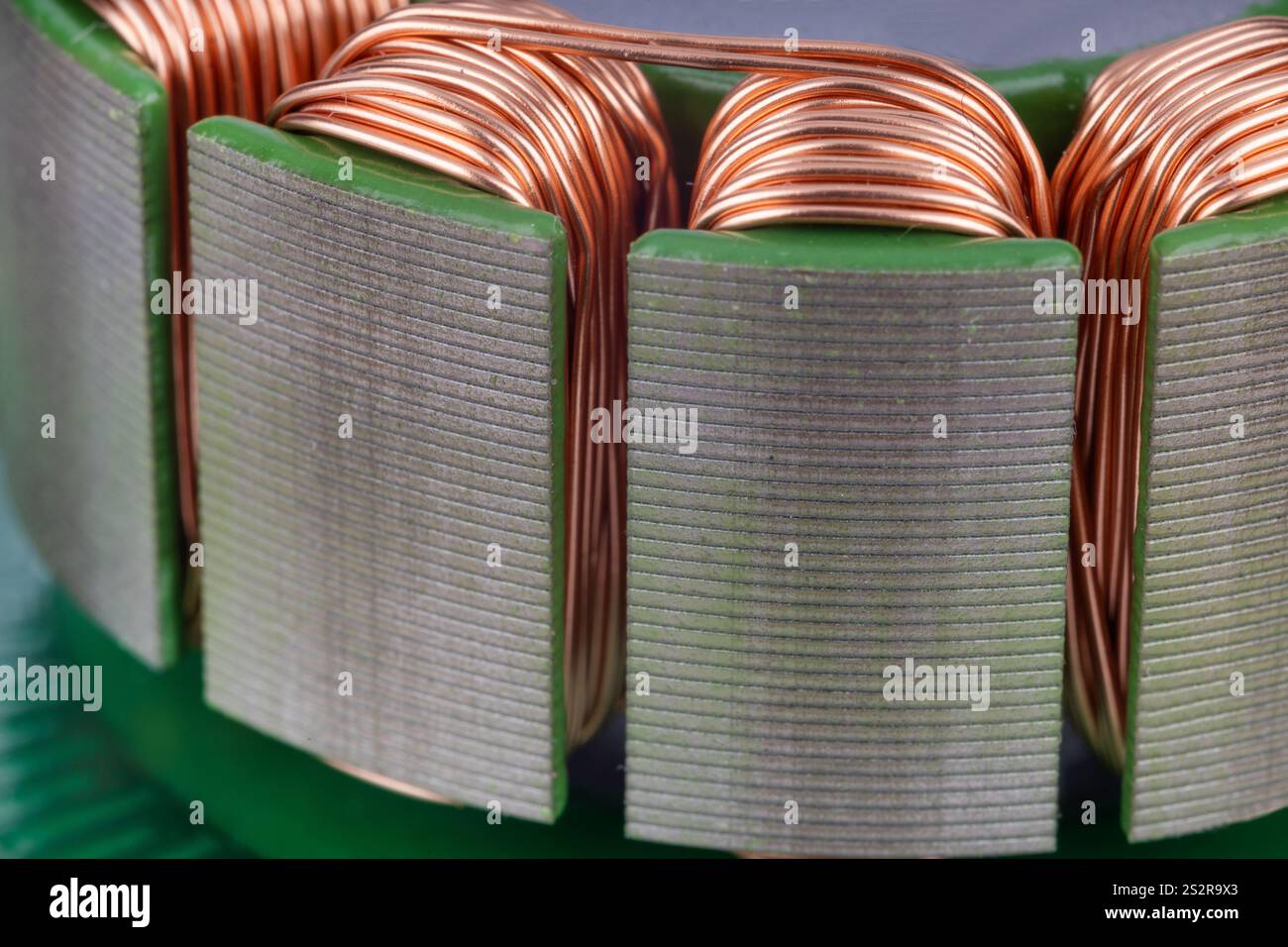 Detailed copper windings on BLDC motor stator Stock Photo - Alamy