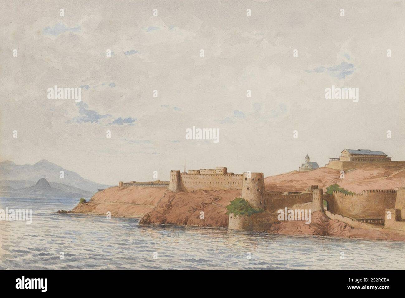 Fort Attock on the Indus. Watercolour sketch by Lieutenant John ...