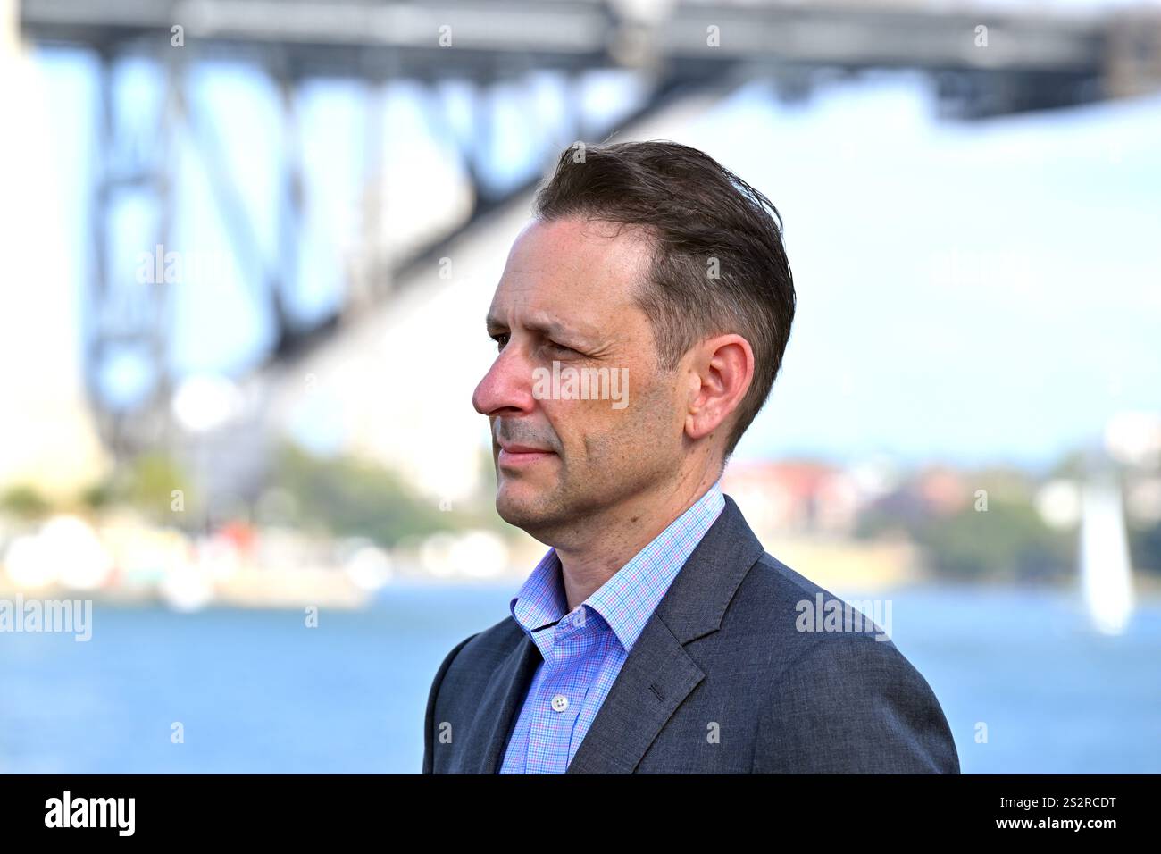 Transport for NSW Secretary Josh Murray during a press conference, in ...