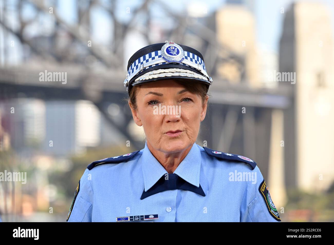 NSW Police Commissioner Karen Webb during a press conference, in Sydney ...