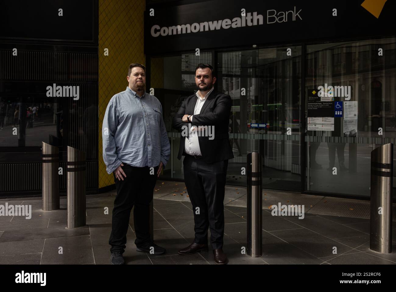 Melbourne, Australia. 01st Jan, 2025. Commonwealth Bank worker Adrian ...