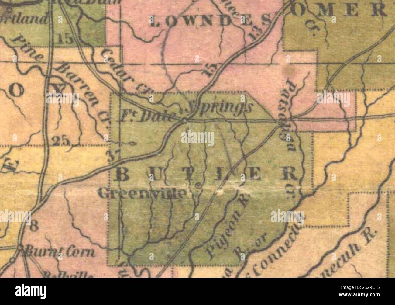 Fort Dale map Stock Photo - Alamy