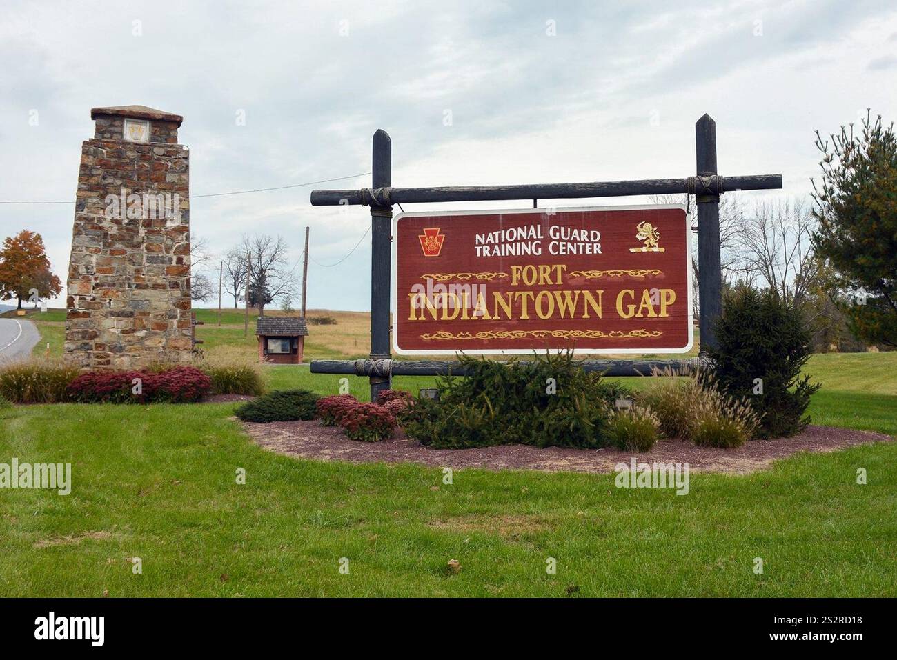 Fort Indiantown Gap front gate Stock Photo - Alamy