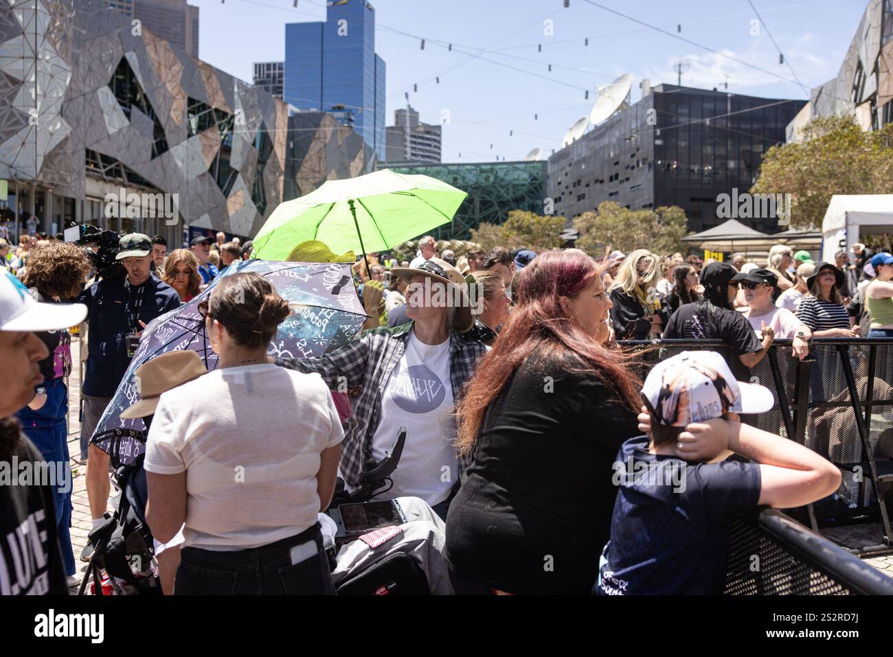 Melbourne, Australia. 02nd Jan, 2025. Robbie Williams fans gather at ...