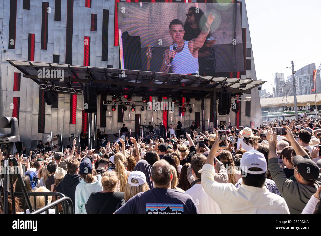 Melbourne, Australia. 02nd Jan, 2025. Entertainer Robbie Williams ...