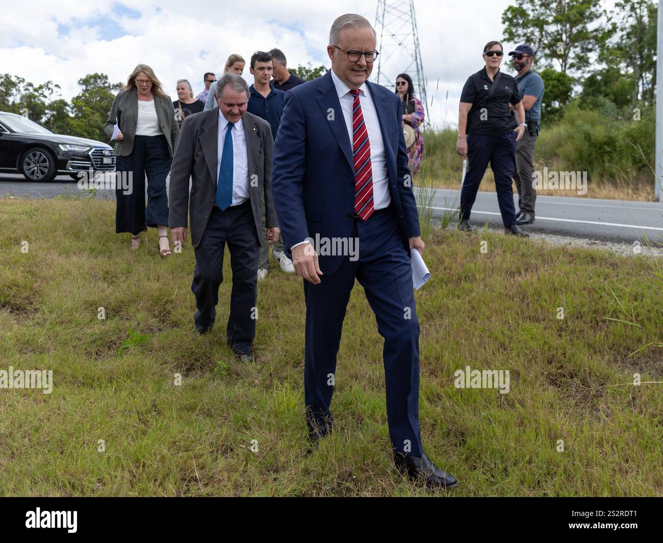 Gympie, Australia. 06th Jan, 2025. Prime Minister Anthony Albanese is ...