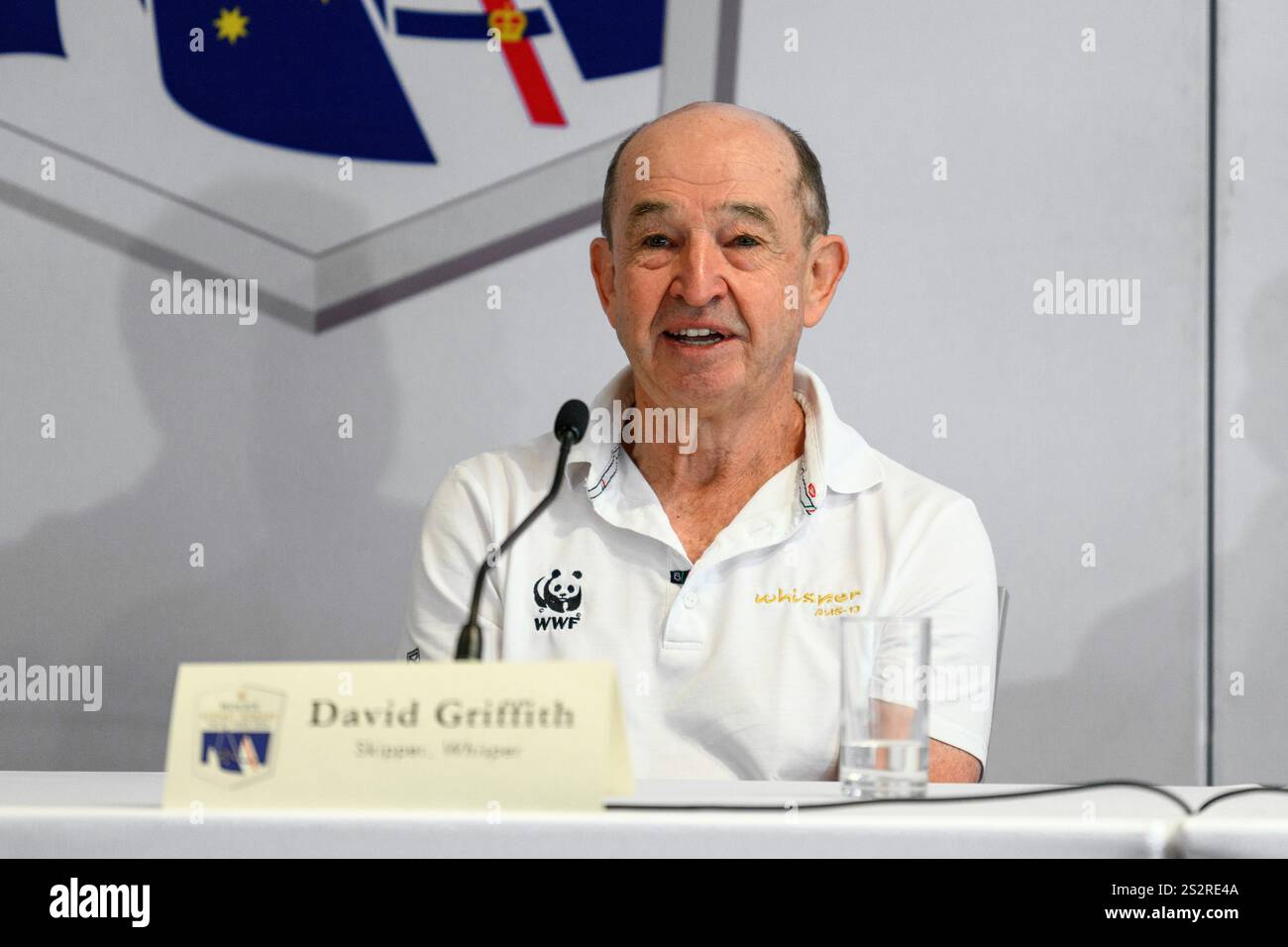 Sydney, Australia. 22nd Dec, 2024. Whisper skipper, David Griffith during a press conference ...