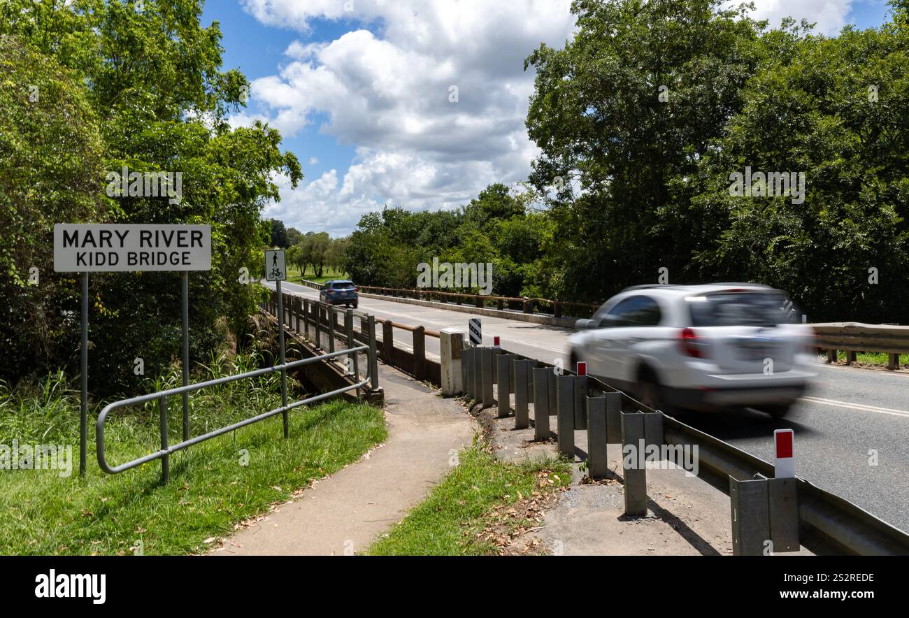 Gympie, Australia. 06th Jan, 2025. A view of Kidd Bridge in Gympie ...