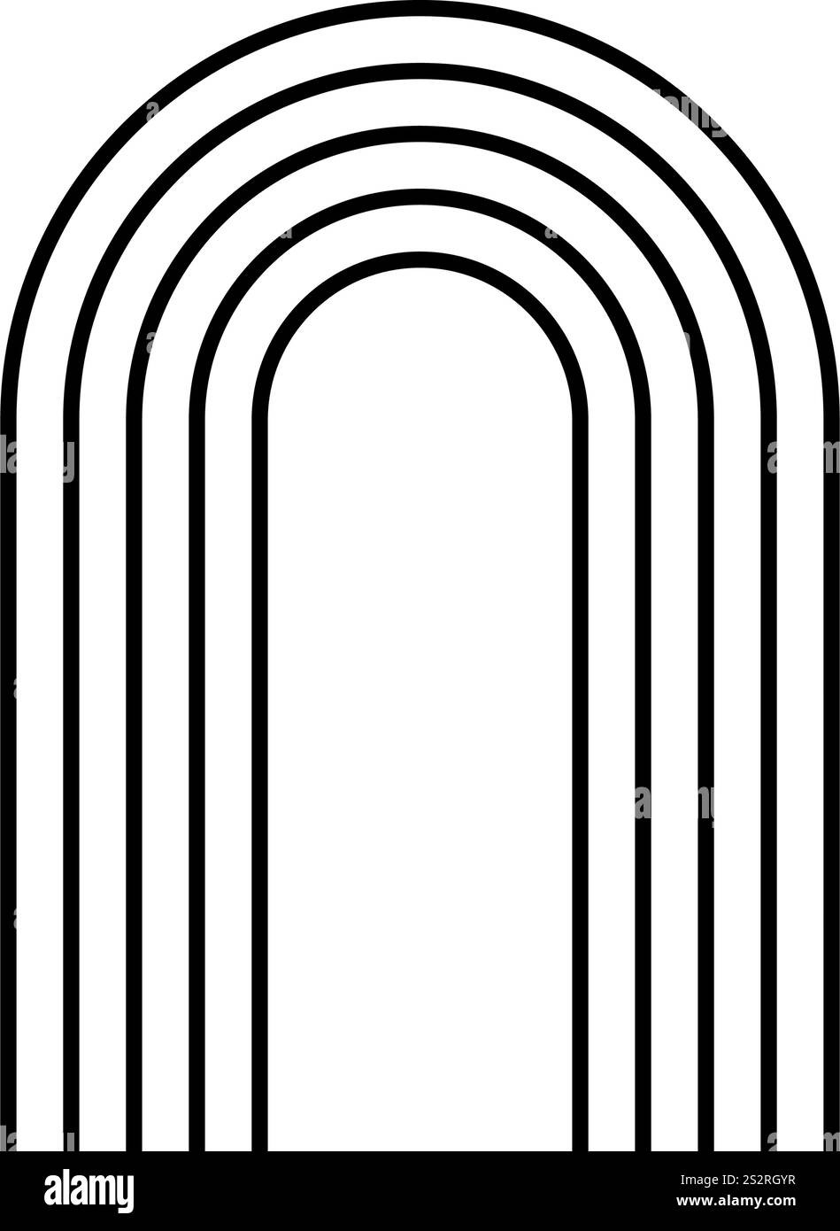 Archway shapes. Concentric arch geometric figures in trendy boho style ...