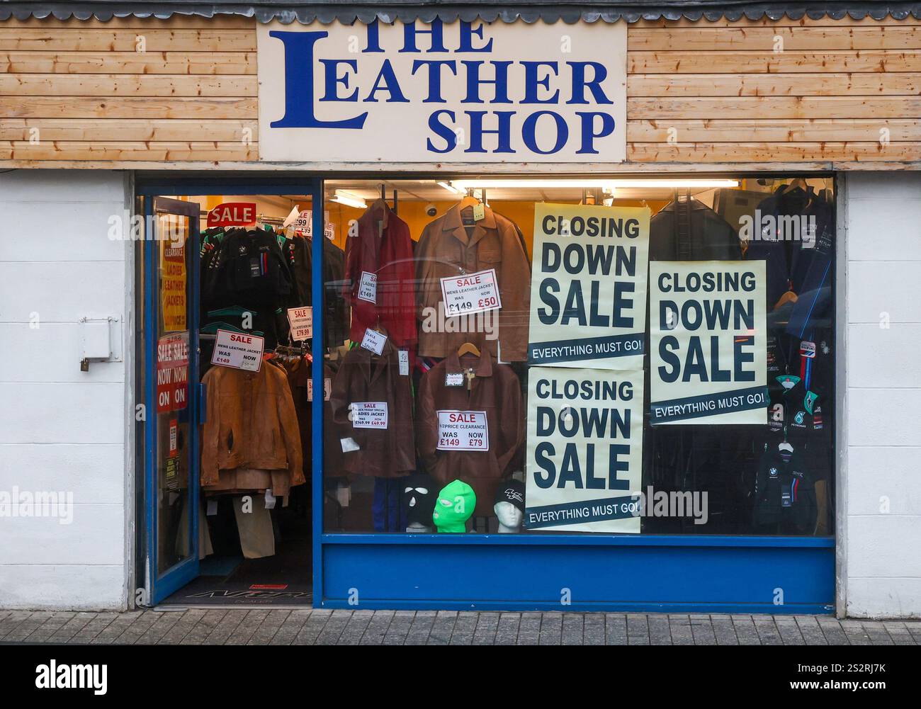 Shop selling leather jackets and goods, UK retail clothing leather ...