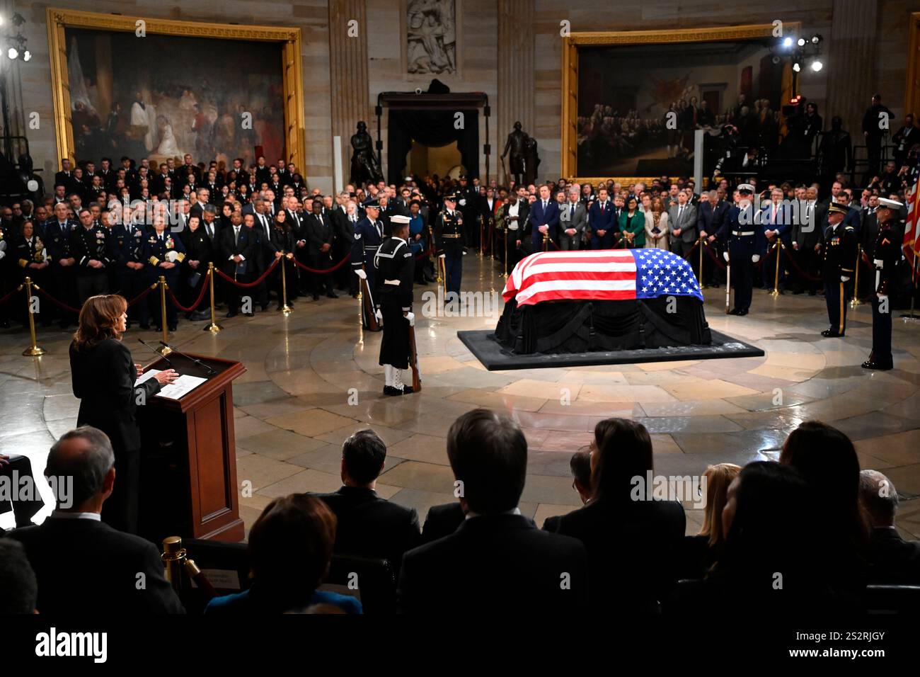 United States Vice President Kamala Harris delivers a eulogy at the ...