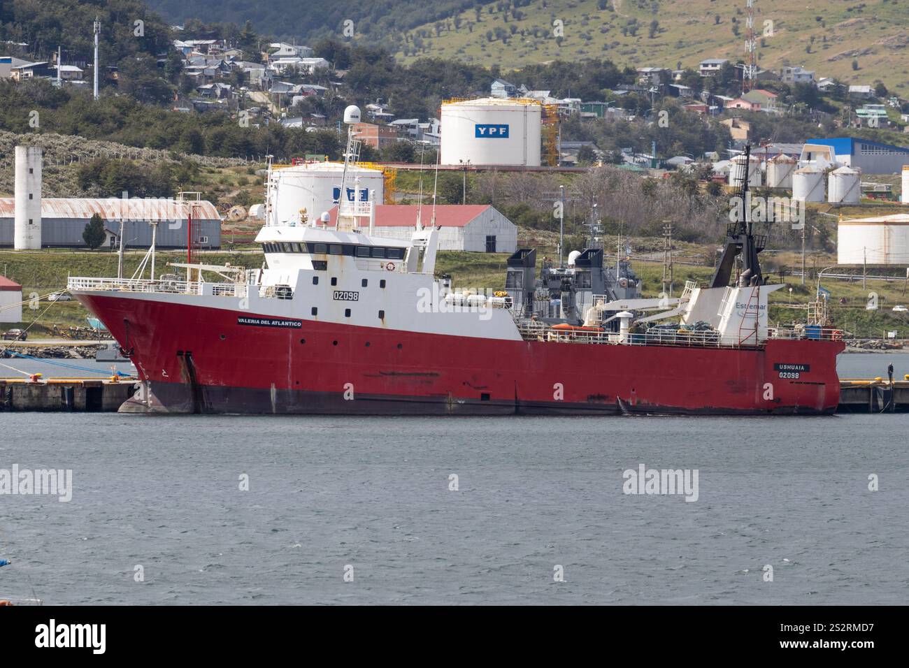 The Valeria Del Atlantico, a fishing factory ship, in Ushuaia ...