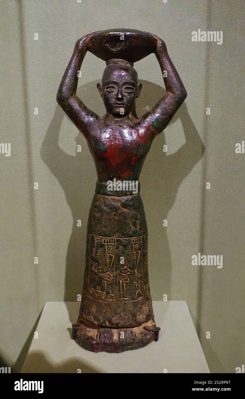 Foundation Figure of King Ur-Namma inscribed in Sumerian, Mesopotamia ...