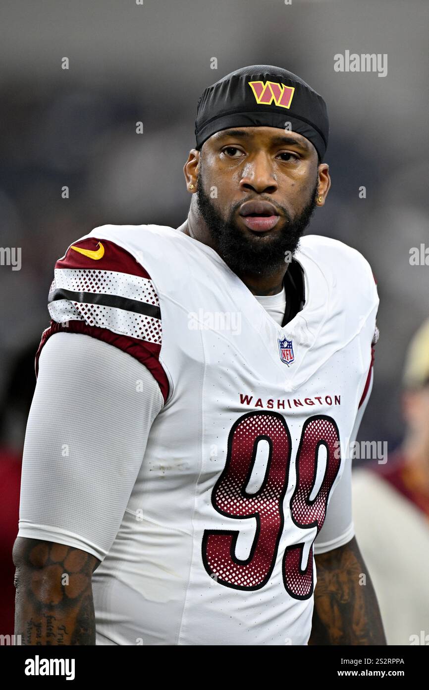 Washington Commanders defensive end Clelin Ferrell (99) walks off the ...